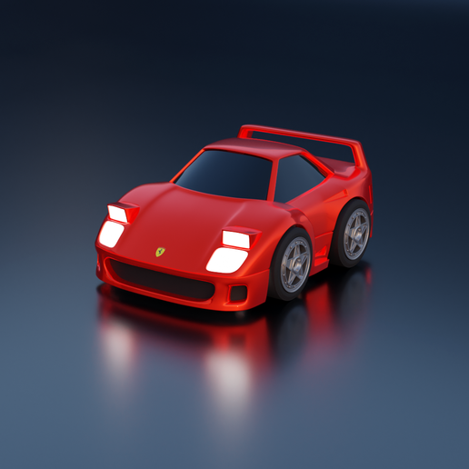 🚗 TOONED SPORTS CAR・ STL File for 3D printing・Cults