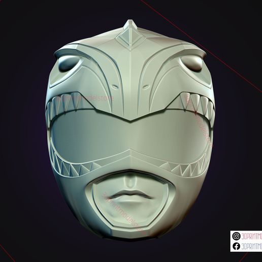 🪖 Green Ranger Mighty Morphin Power Ranger Cosplay Helmet STL file・ 3D ...
