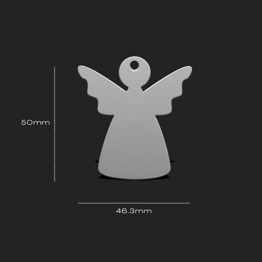 👼 3D Angel Shape Pendant - Keychain - Plate - Plaque - Decor - Jewelry ...