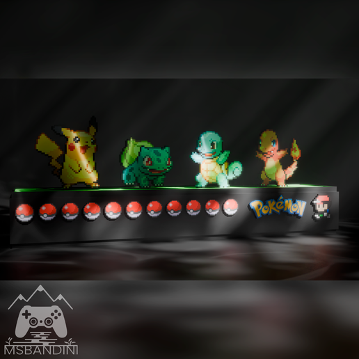 🎮 Decoración Pixel Pokémon・ STL File for 3D printing・Cults