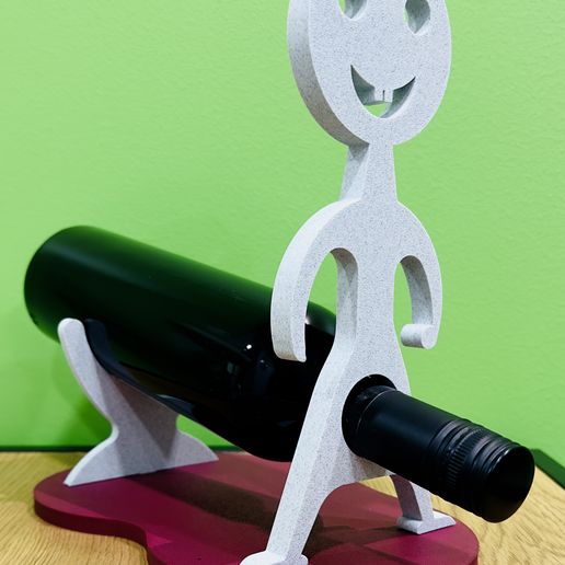 STL file (Wine) bottle holder 🍷 ・3D print design to download・Cults
