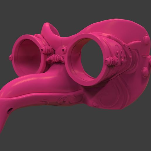 🐧 Royal Steampunk Penguin Mask・ OBJ File for 3D printing・Cults