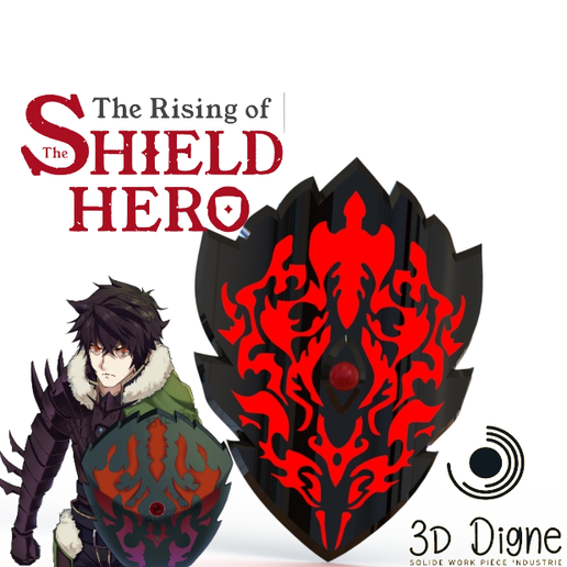 Archivo STL Naofumi's Rage Shield el ascenso del héroe del escudo 🛡️ ...