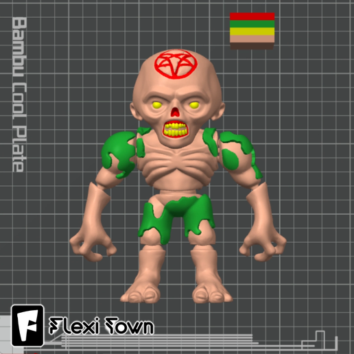 STL file Flexi Doom Eternal Zombie 🧟 (3MF)・3D printer design to ...