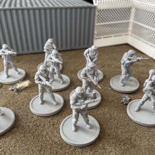 🎲 32MM AND 28MM British MODERN WAR INFANTRY MINIATURES・ STL File for ・Cults