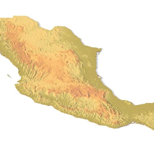 🇲🇽 Mexico Topographic Map – 3D Model for 3D Printing & CNC Carving・ 3D ...
