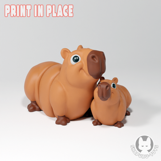 OBJ file CUTE CAPYBARA, FLEXI CAPYBARA 🐉 ・3D printable design to ...