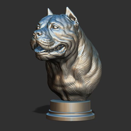 👤 American bully head version 2・ STL File for 3D printing and CNC ...