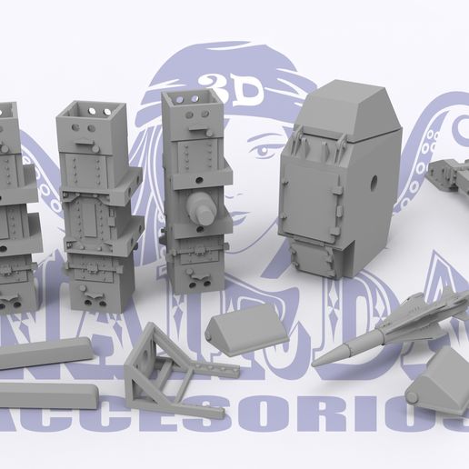 STL file Sea Wolf Missile Launcher 1/72 🐺 ・3D print design to download ...