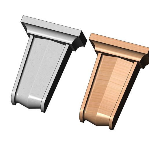 STL file Tapered carved facetes Colonial decorative corbel and bracket ...