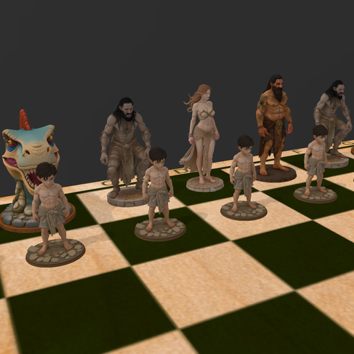 ♟️ Chess set STONE AGE of luxury and high quality COLLECTORISTAS・ 3D ...