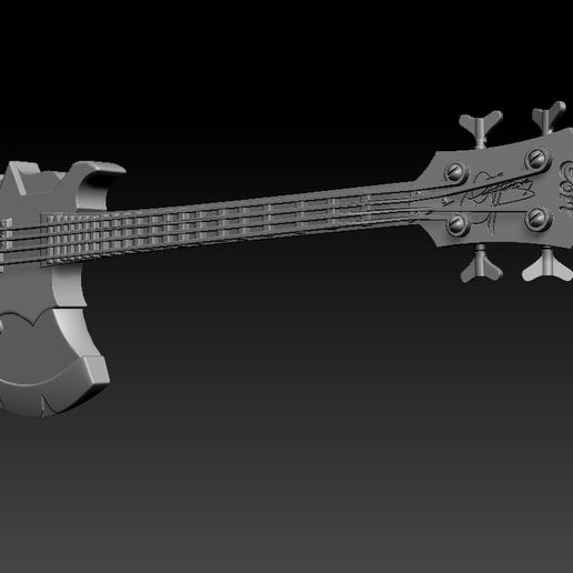 🪓 Gene Simmons Axe Bass Keychain・Free STL File for ・Cults