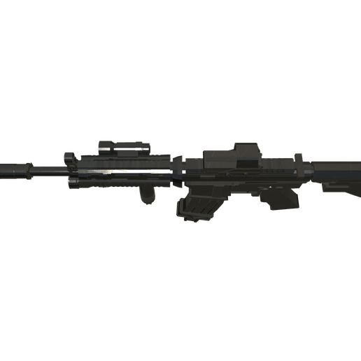 🔫 Low Poly Fully Equipped M4・ 3D File for 3D printing・Cults