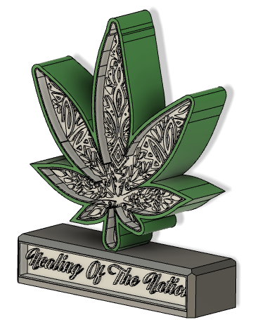 🔦 WEED LED LIGHT / LAMPE LED CANNABIS・ STL File for ・Cults