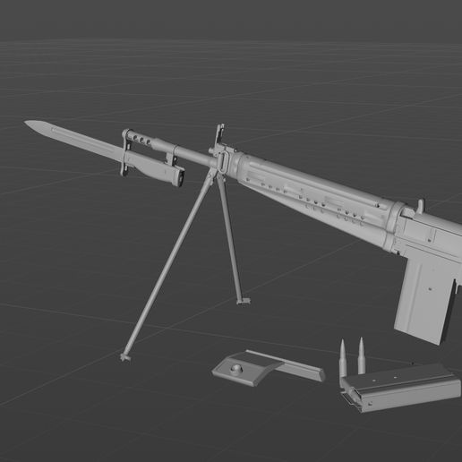 Archivo OBJ Japanese Type 64 rifle digital model 🗺️ ・Objeto de ...