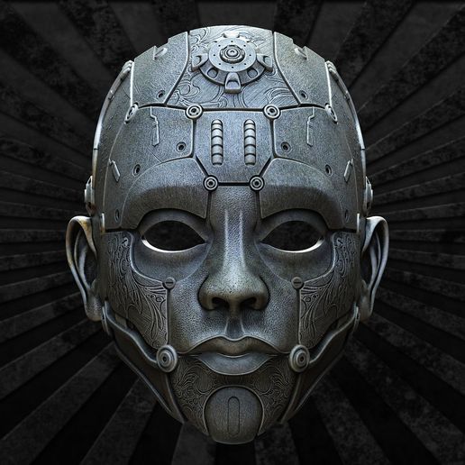 🤖 Cyborg Mask Cyberpunk Robot Mask 3D print model・ STL File for 3D ...