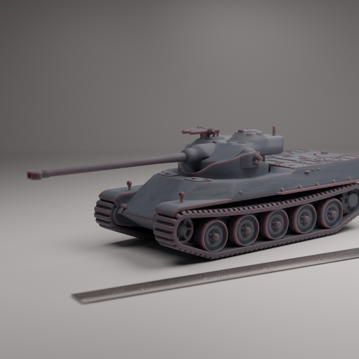 STL file AMX-50 Heavy Tank 🪖 ・3D print object to download・Cults