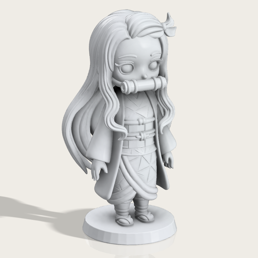 👾 Nezuko Kamado - 3D Printable Chibi Figure | Demon Slayer Fanart in ...
