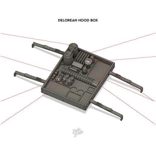 📦 Hood box for DeLorean RC BTTF・ STL File for 3D printing・Cults