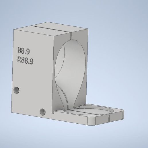 STL file 3 print file for 3.5" R3.5" cut fixture for teardrop exhaust ...