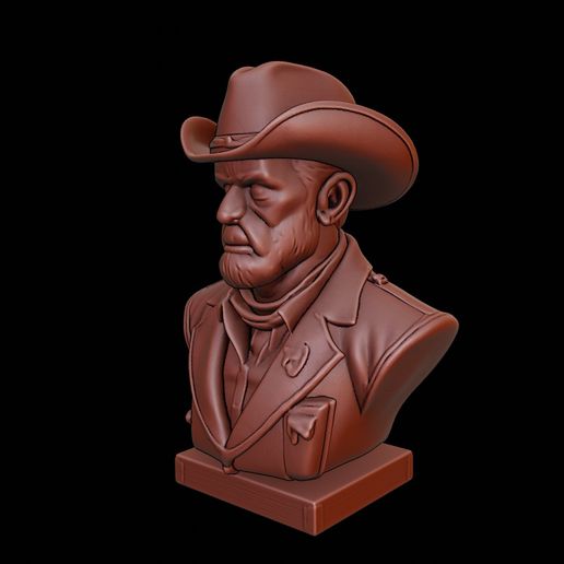 3D file Cowboy Bust 🤠 ・3D printing model to download・Cults