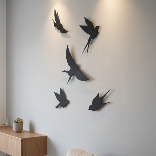 🐦 3D Flying Bird Wall Art Collection・ STL File for 3D printing・Cults