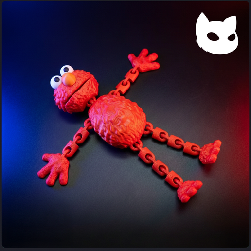 👹 Articulated Elmo / Flexi elmo・ 3D File for 3D printing・Cults