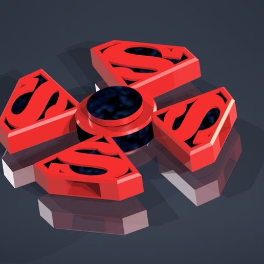 🦸‍♂️ Superman Fidget Spinner・Archivo STL para Impresión 3D・Cults