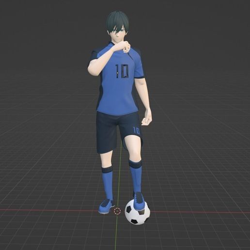 🔒 Rin Itoshi - Blue Lock・ STL File for 3D printing・Cults