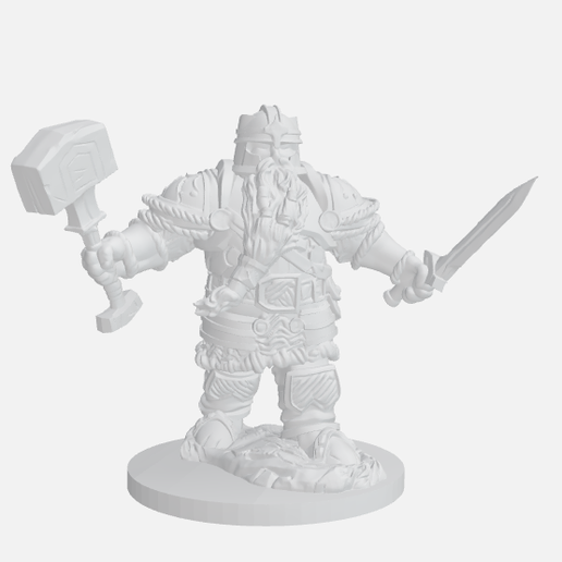 🦸 DnD Dwarf・ STL File for 3D printing・Cults