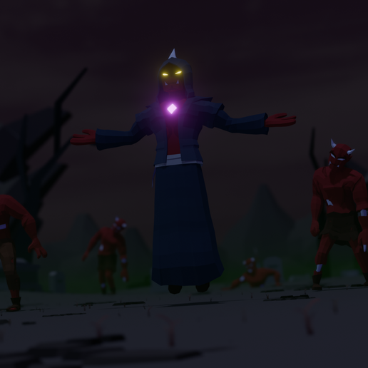 🖼️ low Poly Demons・ 3D File for ・Cults