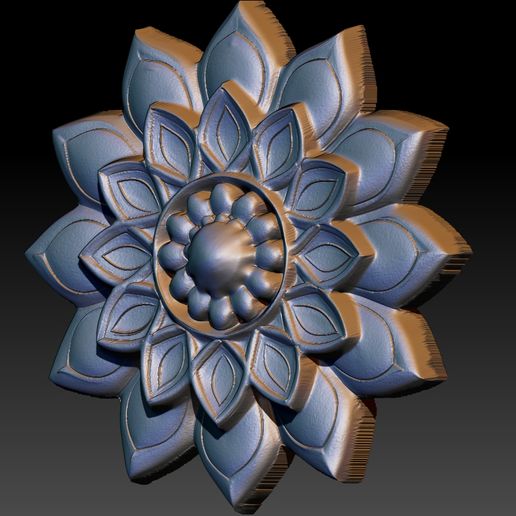 🪷 Lotus Harmony Bas-Relief・Free STL File for 3D printing and CNC ...