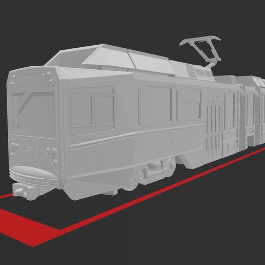 🚆 UPDATED MBTA Green Line Breda Type 8 LRV 1:90 Scale 3D Print Ready ...