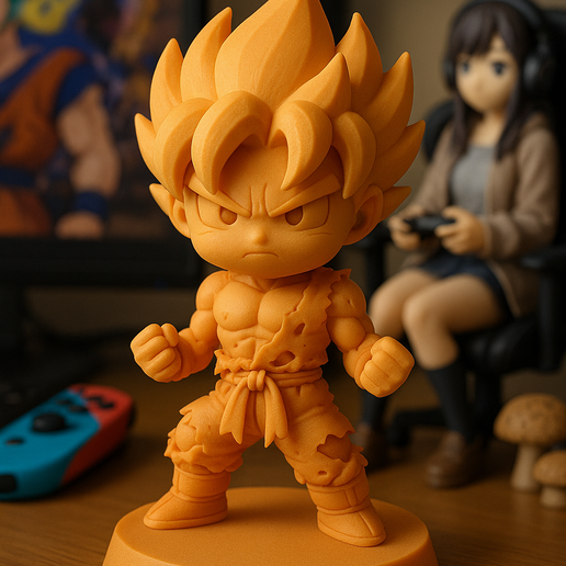 🐉 Goku Super Saiyan Chibi Epic - 3D Model DRAGON BALL Kawaii・ STL File ...