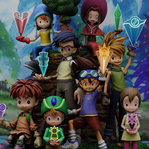 🐉 Digimon Diorama2・ STL File for 3D printing・Cults