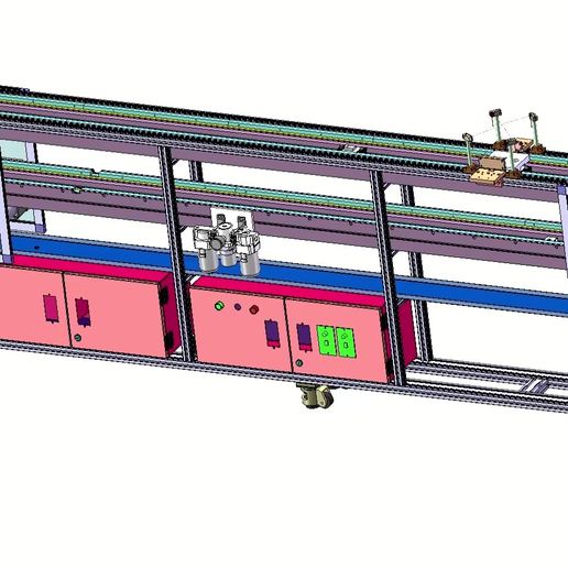 🛠️ Multi-Level Conveyor System with Vertical Lift 3D CAD Model ...