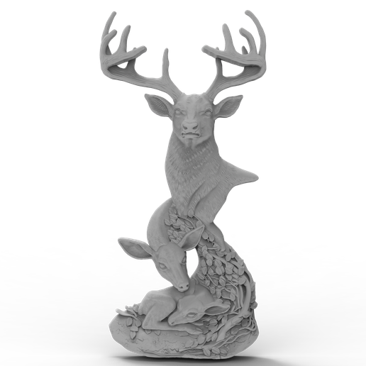 📁 3D Model STL File for CNC Router/Laser & 3D Printer Deer Family・Free ...