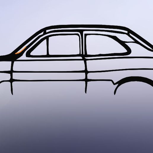 🚙 Ford escort MK1, line art Ford escort MK1, 2d art Ford escort MK1 ...