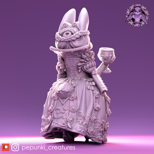 STL file Duchess bunny DND Mini 🦸 ・3D print design to download・Cults