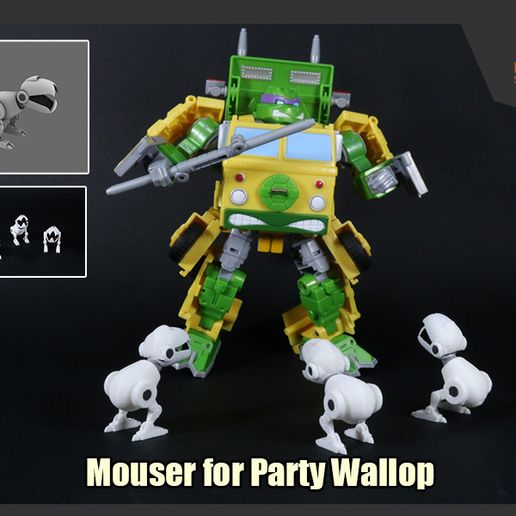 Fichier 3D Mouser for Transformers X TMNT Collab Party Wallop 🤖 ・Plan à imprimer en 3D à ...