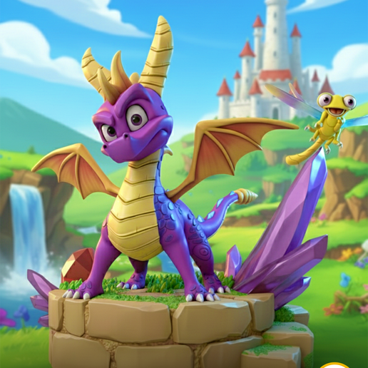 🐉 Spyro the Dragon and Sparx・ 3D File for 3D printing・Cults