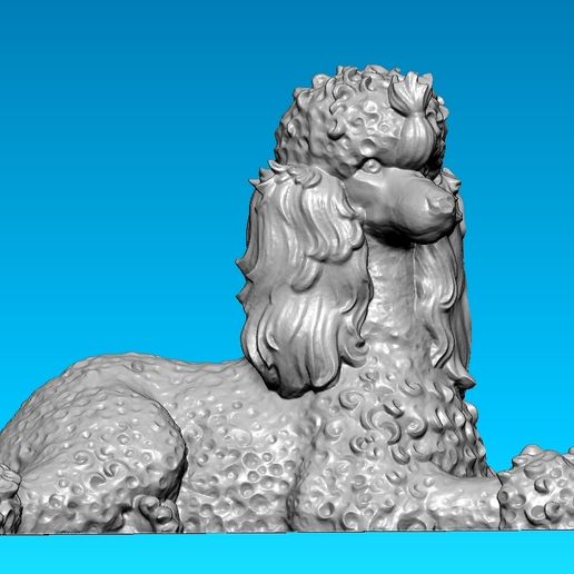 🐩 Poodle lying down - 3D print・ STL File for 3D printing・Cults