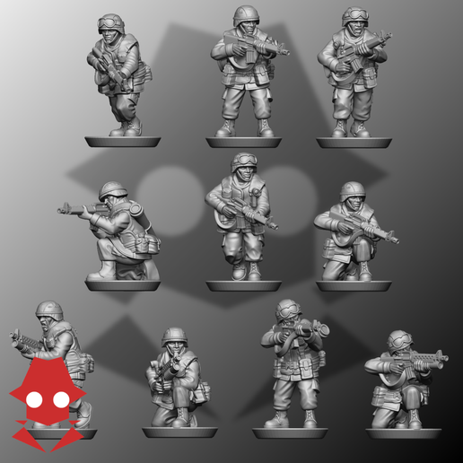 🎲 15mm Late US Mech Platoon・ STL File for 3D printing・Cults