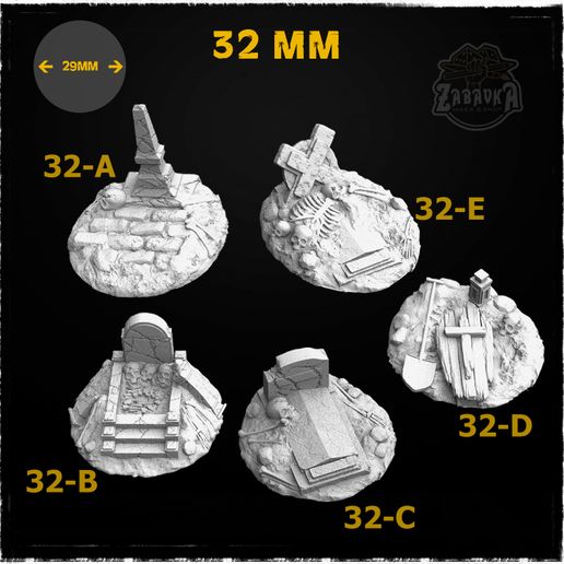 ⚔ Graveyard 1 Base toppers・ STL File for ・Cults