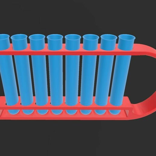 🥼 Test Tube Rack Holder Lab Organizer・Free STL File for ・Cults