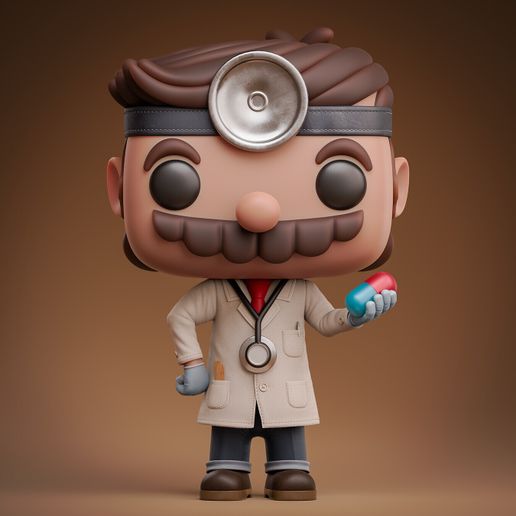 Fichier STL Dr. Mario Funko pop 👾 (OBJ)・Design à télécharger et à ...