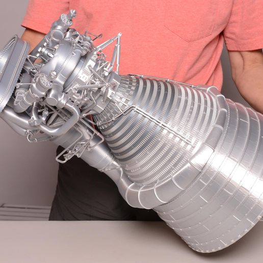🚀 Apollo Saturn V F-1 Rocket Engine 3Dprint model・3D Print・Cults
