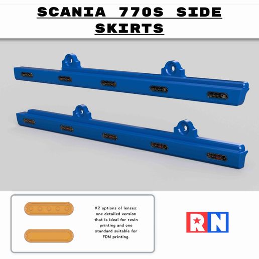 🚚 1/14 Tamiya Scania 770s Illuminated Side Skirt extensions・ STL File ...