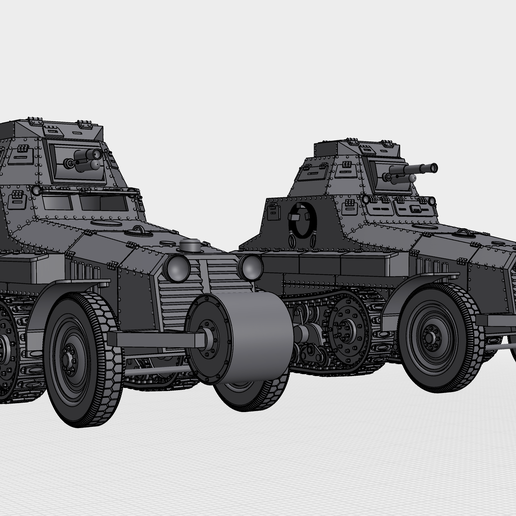 🎲 1-35 scale French interwar halftrack, Schneider AMC P16 M29・ STL File ...