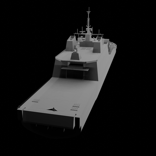 👾 Light Amphibious Assault Warship – 3D Printable Model (Empty & Loaded ...